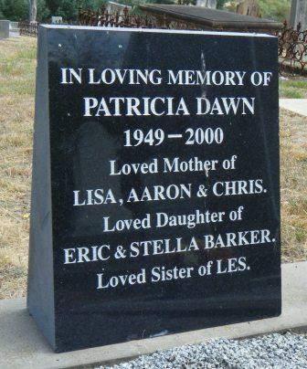BARKER, Patricia Dawn ...... Text